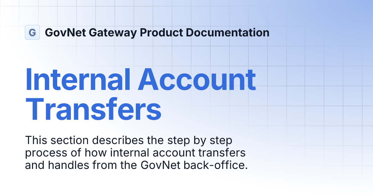 Internal Account Transfers | GovNet Gateway Product Documentation